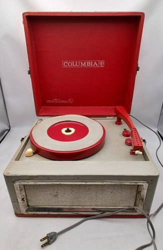 1957 Columbia Model 512 Portable Record Player - Tested, Works Great | eBay