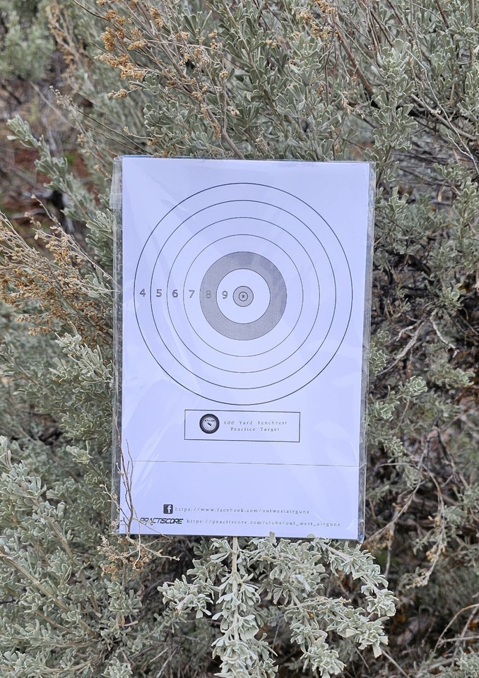 100 Yard Benchrest Airgun Practice Target as seen at RMAC, EBR, NAC ...