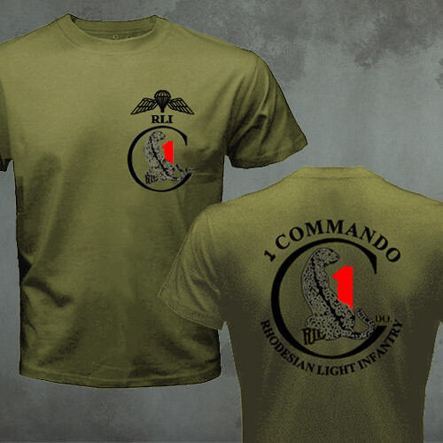 1 Commando RLI Rhodesian Light Infantry Army Bush War T-shirt | eBay