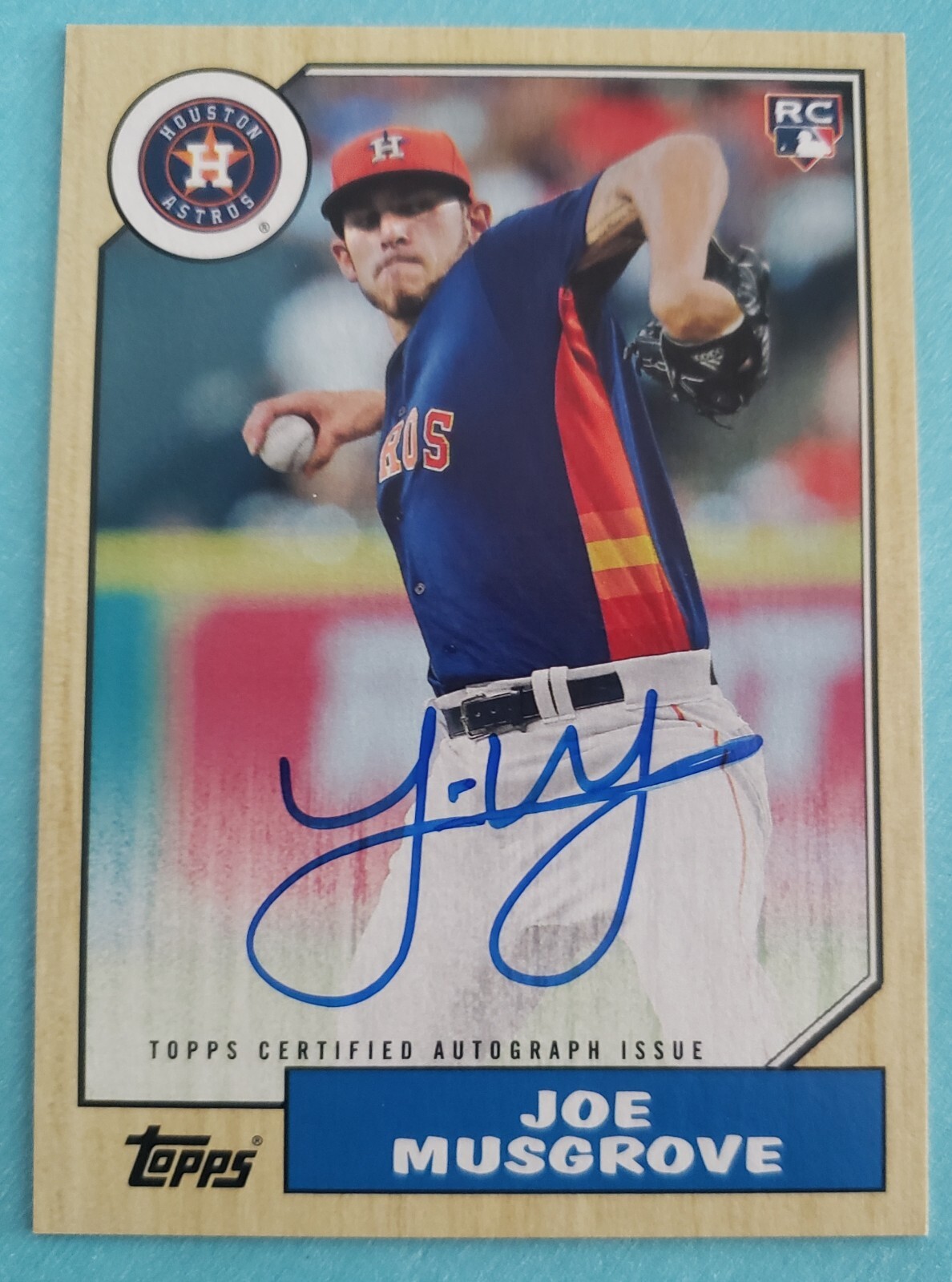2017 Topps Joe Musgrove 1987 Autograph Auto Rookie Card RC Astros ...