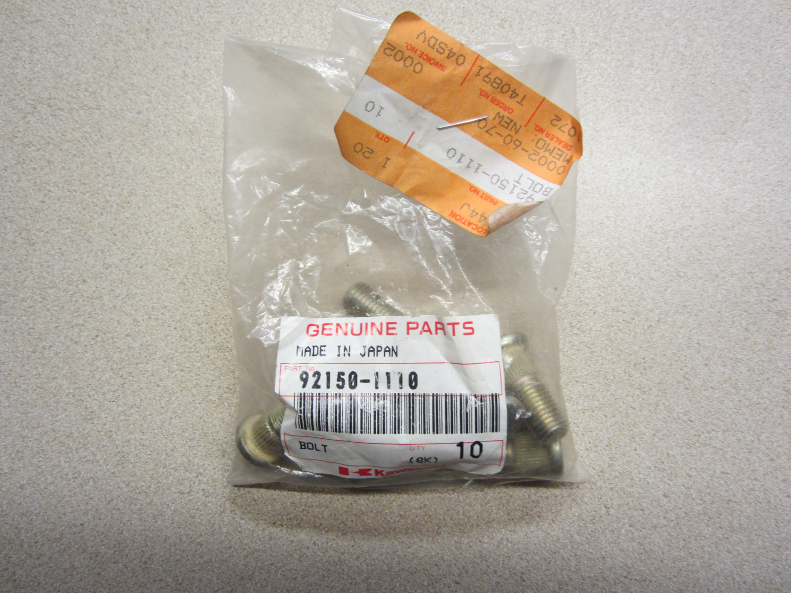 Kawasaki 92015-1110 (10) Bolts | eBay