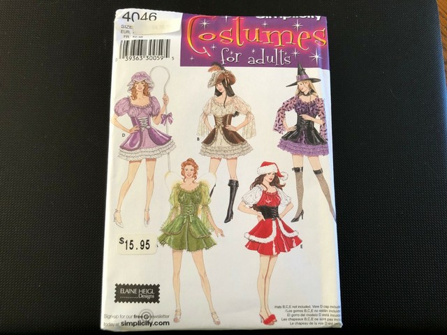Simplicity Costume 4046 Sewing Pattern Sz 14 to 20 Witch Bo PEEP Fairy ...