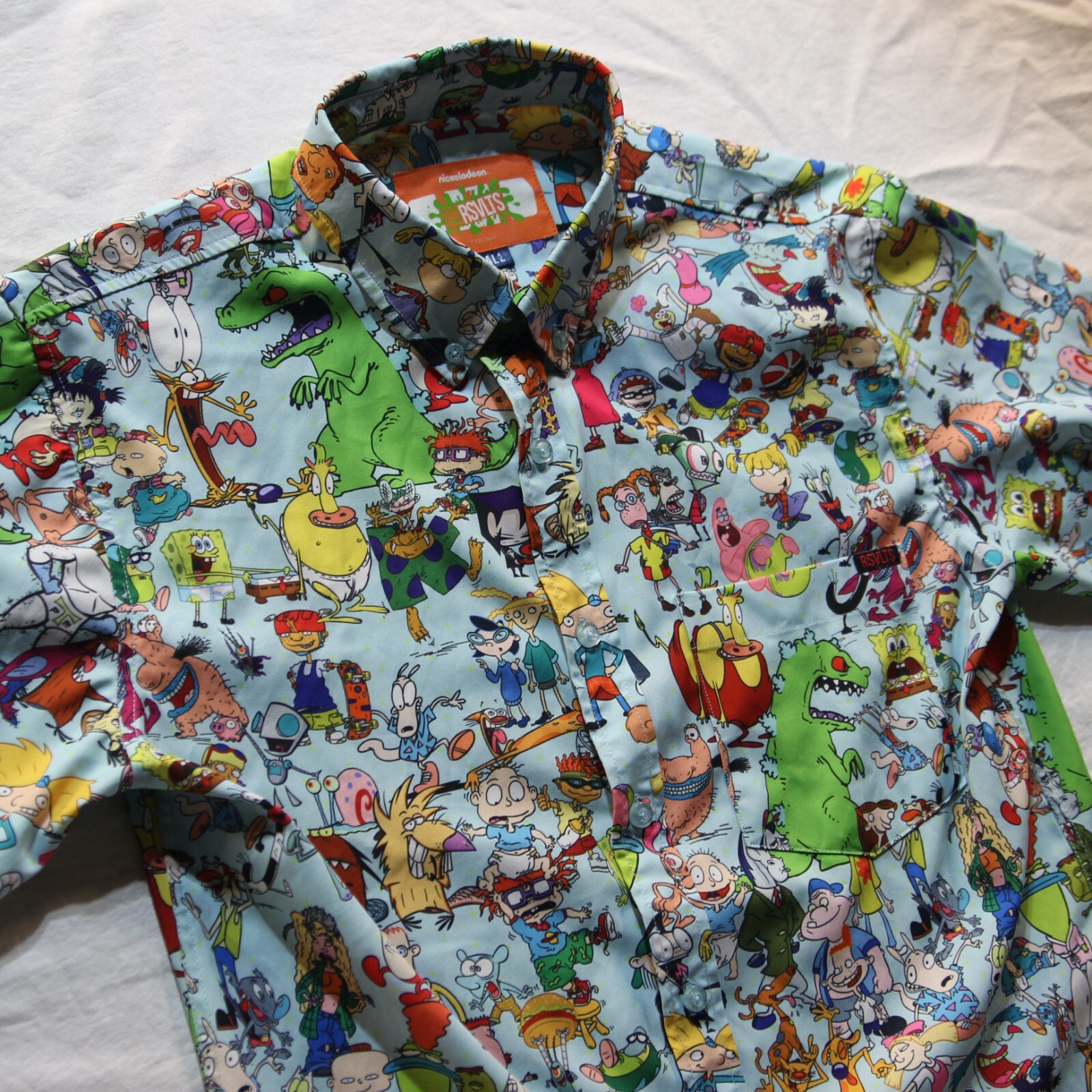 RSVLTS Nickelodeon 90s Mash Up Men's Short Sleeve Shi… - Gem