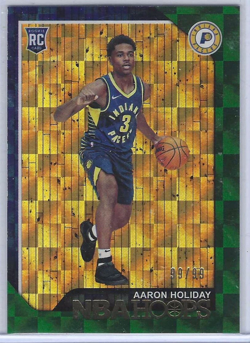 AARON HOLIDAY 2018-19 NBA HOOPS GREEN CHECKERBOARD RC #D 99/99 | eBay