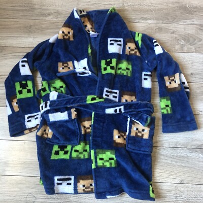 Minecraft Bathrobe Pajama Cover Robe Size 8 | eBay