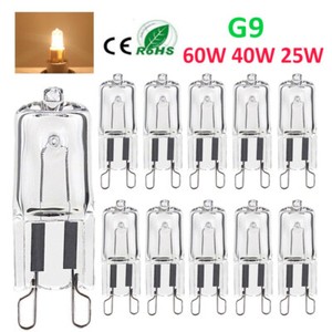 10PCS G9 Halogen Bulbs ECO 60W 40W 25W Clear Capsule Replaced Warm ...