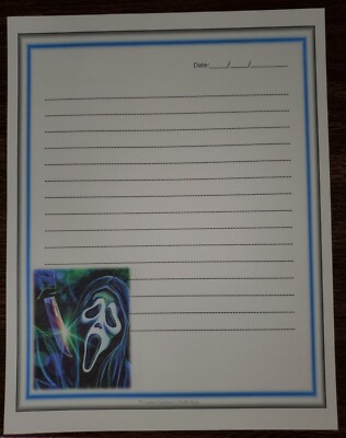 Scream mask horror stationary paper (30 Sheets) 8 ¹/² x 11 | eBay