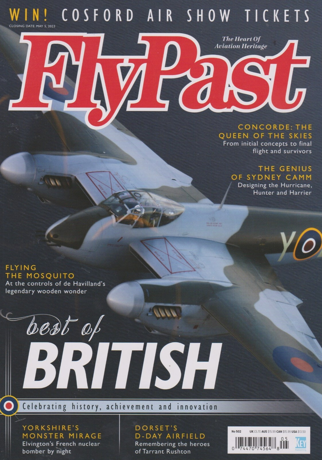 FlyPast Magazine (May 2023) Mosquito, Concorde, Chipmunk, Sydney Camm ...