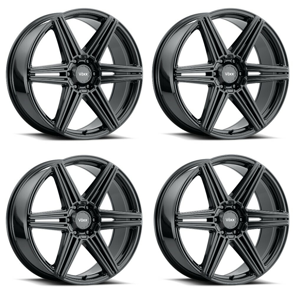 Set 4 20" Voxx Sotto Gloss Black Wheels 20x8.5 6x132 6x5.5 39mm Rims | eBay