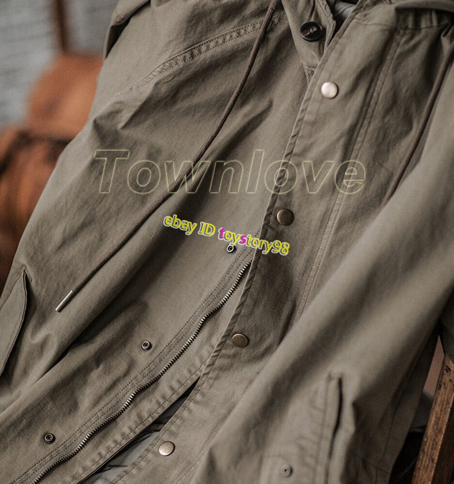 Men' M51 Fishtail Parka Hooded Military Jacket Trench Coat Army Casual ...