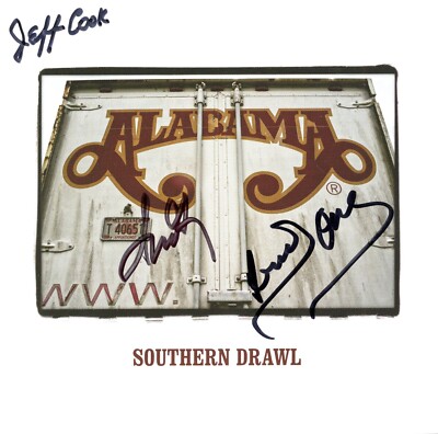 ALABAMA " Southern Drawl " Autographed CD Booklet ACOA Authentic ...