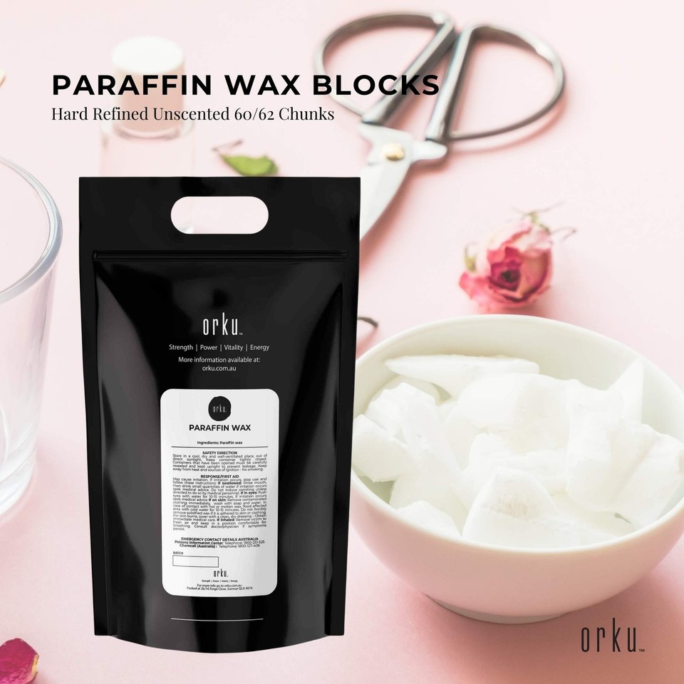 Orku Paraffin Wax Blocks Refined Hard Unscented Chunk Candle Soap ...