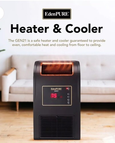 Eden Pure Gen21 Electric Space Heater Cooler Big Room Wall Hugging Design Clean | eBay