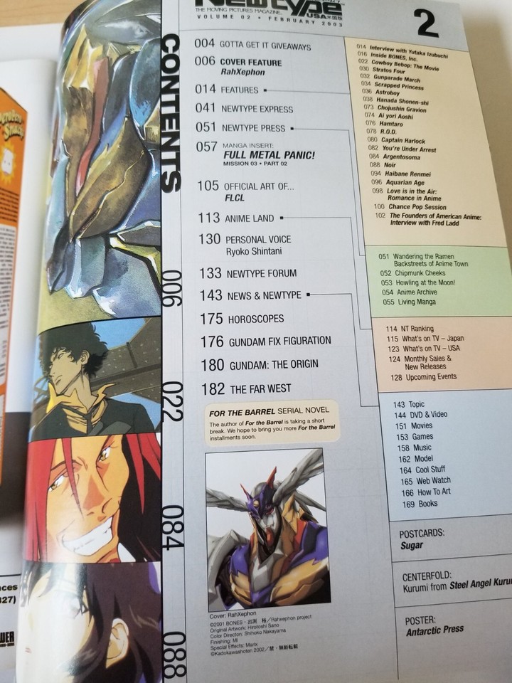 Newtype USA #4 (2/Feb 2003 anime magazine) Rahxephon, FLCL, Bebop - No ...