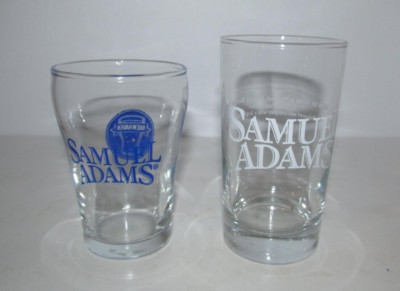 2 Vintage Samuel Sam Adams Boston Brewery Beer Tasting Drink Glass | eBay