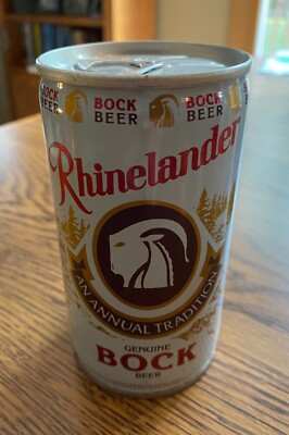 RHINELANDER GENUINE BOCK BEER CAN EMPTY STEEL BO JOS HUBER BREWRY ...