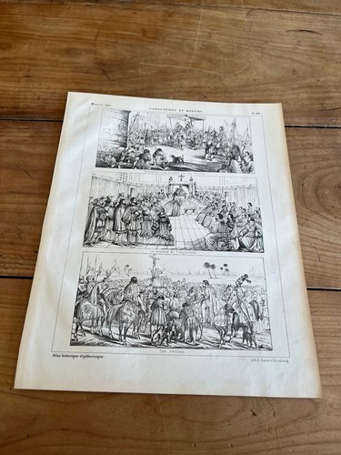 gravure atlas historique et pittoresque N19 caractères et moeurs | eBay