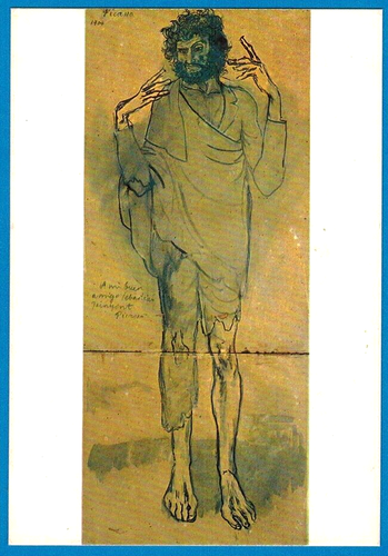 Pablo Picasso 1970 French postcard MAD MAN IN DISHEVELLED CLOTHES | eBay
