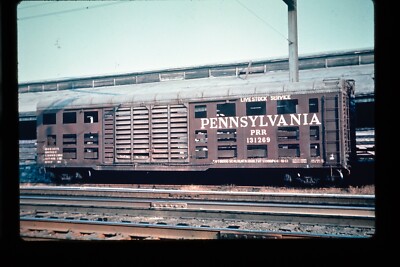 Railroad Slide - Pennsylvania PRR #131269 Livestock Cattle Box Car ...