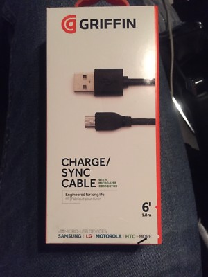 Griffin 6 ft USB to Micro-USB Charger/ Sync Cable - USB to micro-USB ...