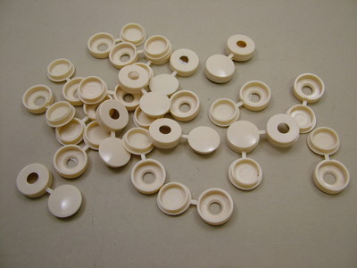 Screw covers screw caps large hinged,beige, pack 50, to fit no.10 & no ...