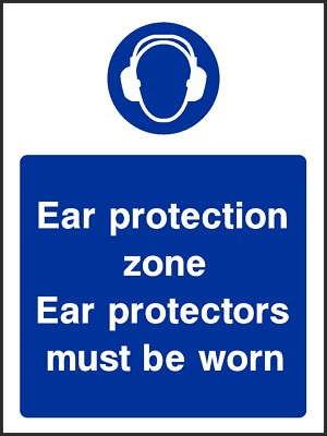 Wear Ear Defenders Protectors Signs Stickers Caution Warning Danger ...