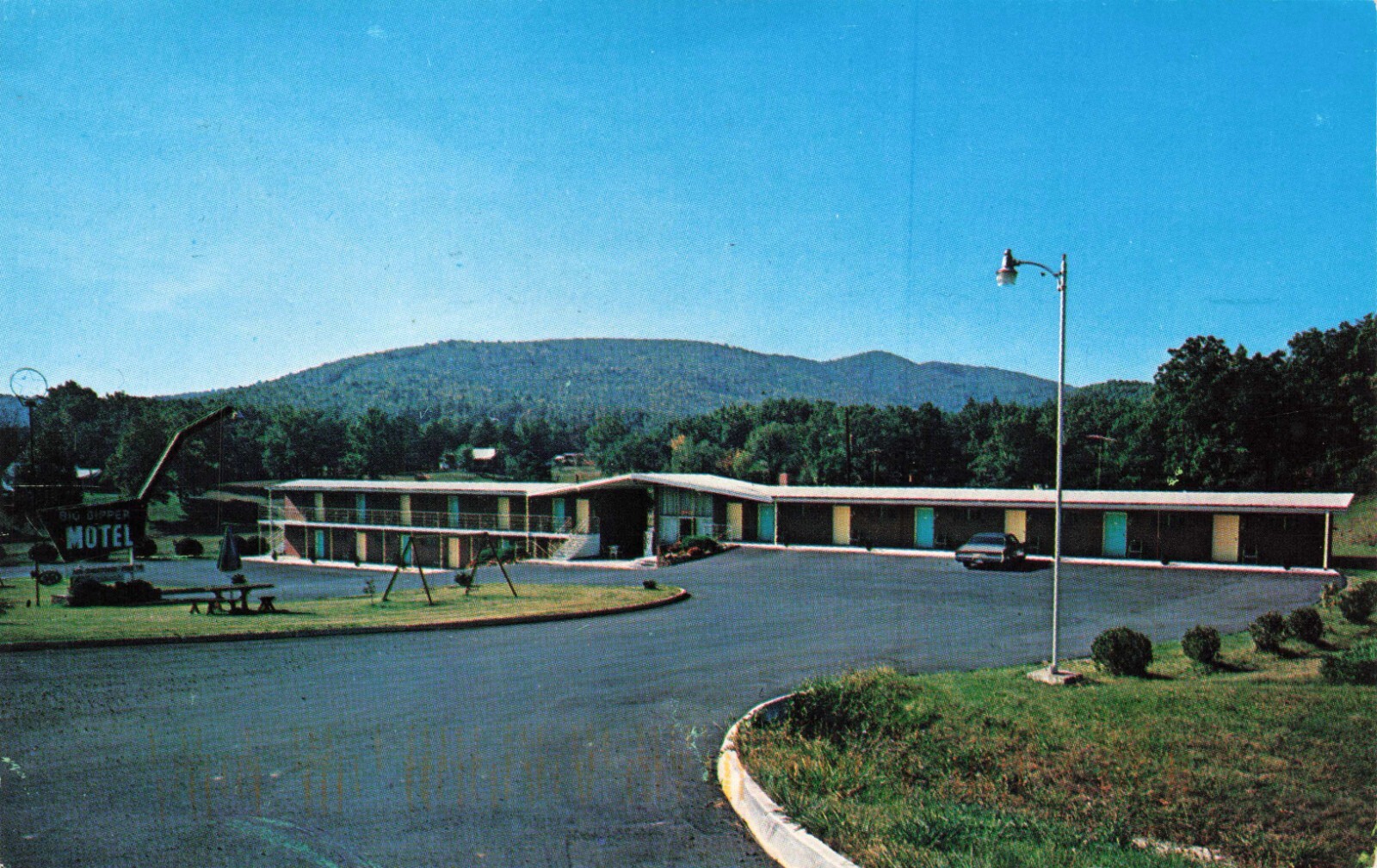 Postcard VA Roanoke Big Dipper Motel Hotel AAA Automobile Blue Ridge ...