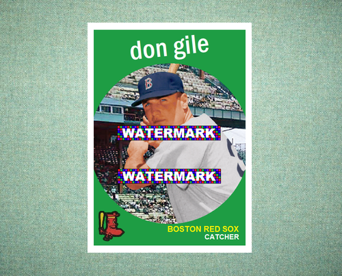 Don Gile Boston Red Sox 1959 Style Custom Baseball Art Card | eBay