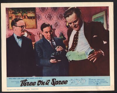 Three on a Spree Lobby Card-Jack Walting, Colin Gordon, and Cardew ...