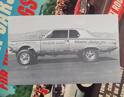 Vintage DRAG RAcing Handout by CRAGAR Charlie Allen Dodge Dart HEMI ...