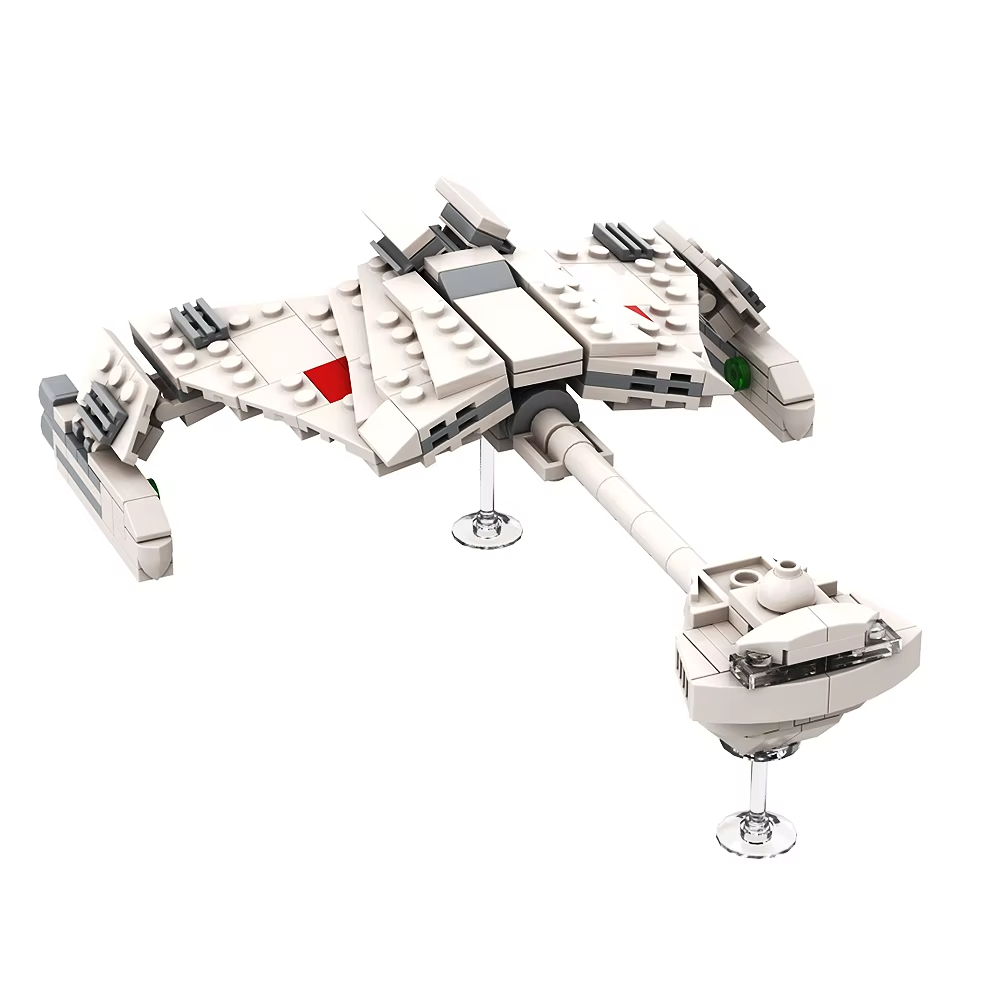 Star Trek Klingon D7 Class Cruiser Warship White 223 Pcs MOC Building ...