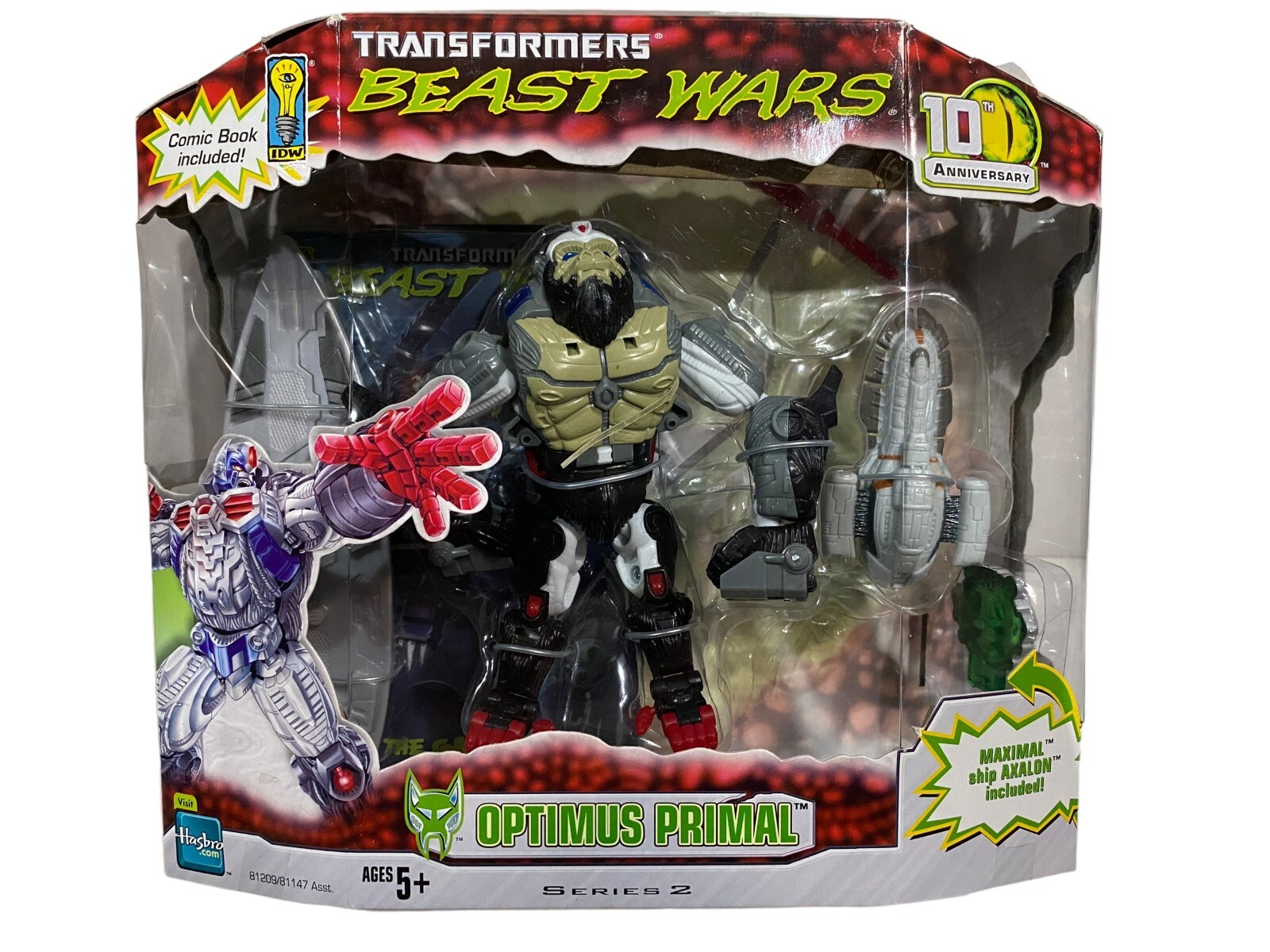 Transformers Beast Wars 10th Anniversary Optimus Primal Action Figure ...