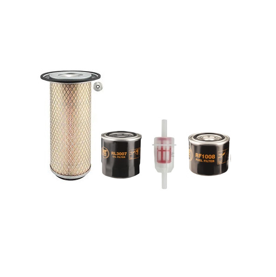 Filter Kit Fits Schaeffer 3045 - W/Kubota V1505T Eng - Air Oil Fuel ...