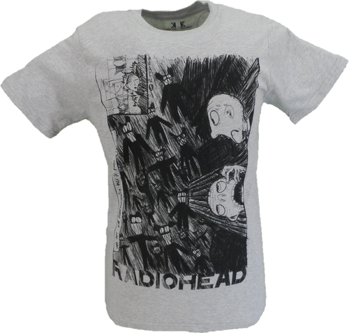 Mens Grey Radiohead Officially Licensed Scribble T Shirt | eBay UK