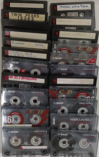Lotto 22x BASF FERRO EXTRA + RECORD 46 60 musicassette vergini cassette ...