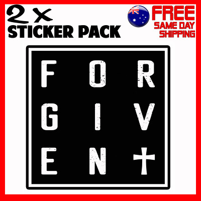 2 x Stickers - Forgiven Jesus God Christian - Car Bumper Funny Novelty ...