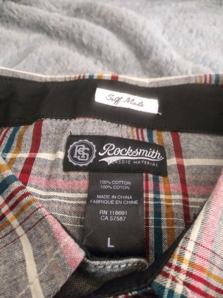 Rocksmith Men's Size M Multi Color Plaid Button Up Shirt | eBay