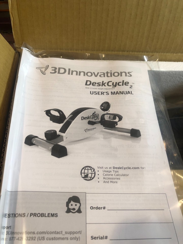 NEW Desk Cycle 2 Under Desk Pedal Bike Exerciser | eBay