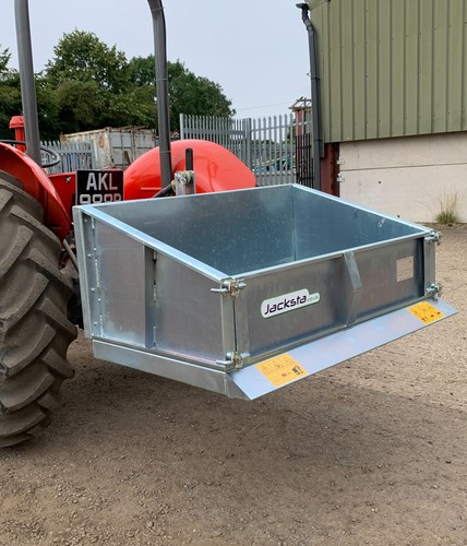 Tractor Mounted Link Box 4′ 1.2m wide Tipping Galvanised from Jacksta ...