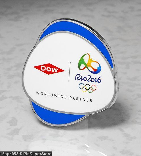 OLYMPIC PINS BADGE 2016 RIO DE JANEIRO BRAZIL DOW SPONSOR PARTNER BLUE ...