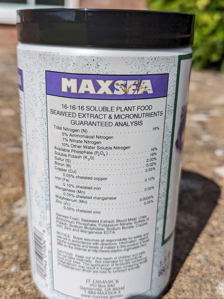 MAXSEA 16-16-16 Plant Food / Fertiliser Suitable For Carnivorous Plants ...