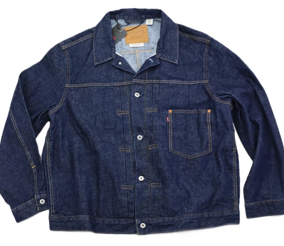 Levi's Premium Type 1 Denim Jacket Selvedge Trucker Men's Sizes S-XXL ...