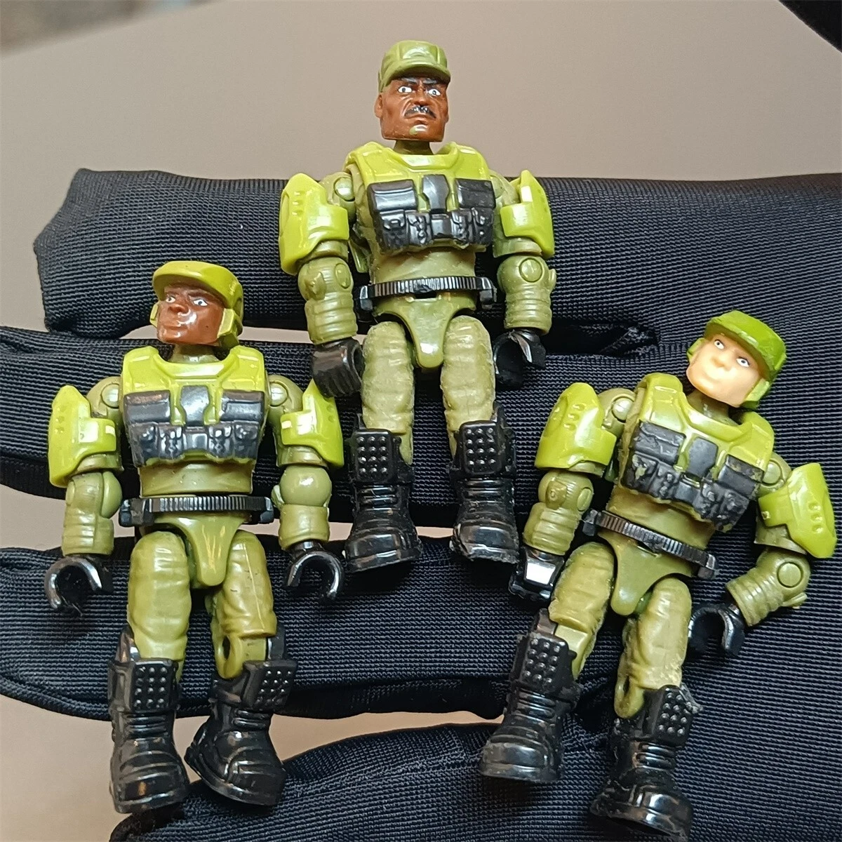 RARE 3X Marines Mega Bloks Halo 97519 Battleground figure Sgt Sergeant ...