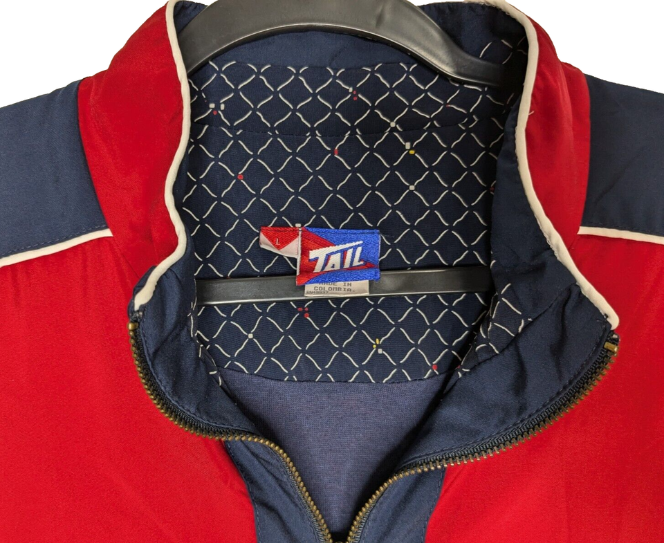 Vtg Tail Women's Tennis Windbreaker Jacket Size Large Red Yellow Blue ...