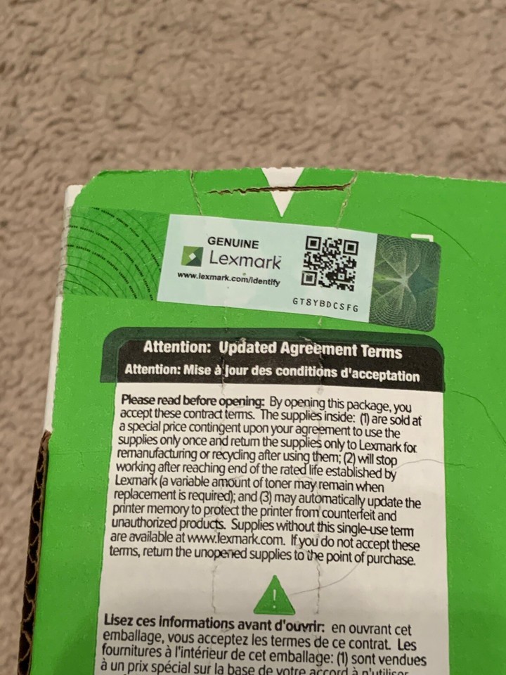 BRAND NEW SEALED Lexmark 56F1U0E High Yield Black Printer Toner OEM ...