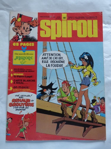 SPIROU n° 1957 COVER RENAUD + LES PECHEURS DE GUERRES + CARTE BLANCHE A RIGAL | eBay