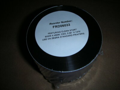 Clean Start FRD06033 2.36" X 1476' SP330 Black Resin Ribbon for Zebra 1 ...