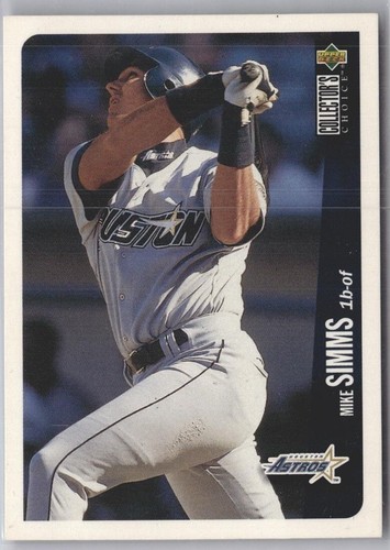 1996 Collector's Choice Baseball Card #566 Mike Simms Astros | eBay