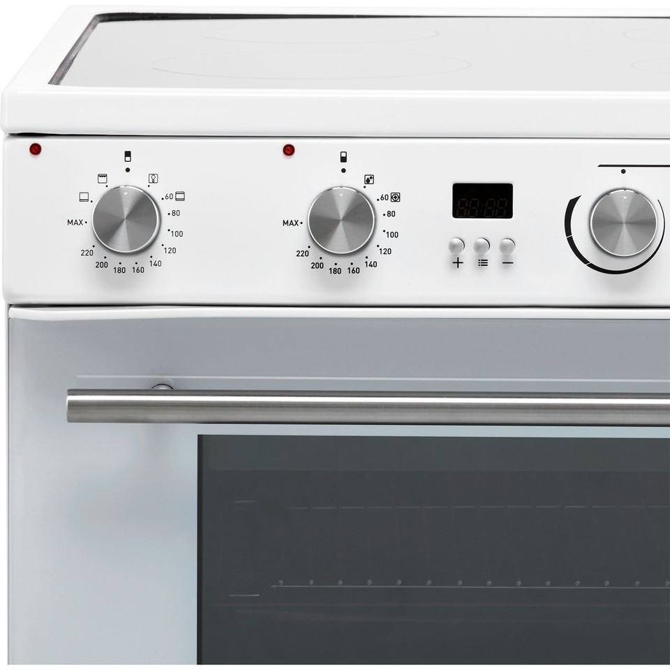 Hisense HDE3211BWUK 60cm Free Standing Electric Cooker with Ceramic Hob ...