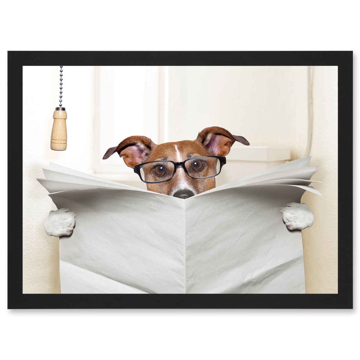 Dog Reading Paper Dog Reading Newspaper On Toilet – Unpaws